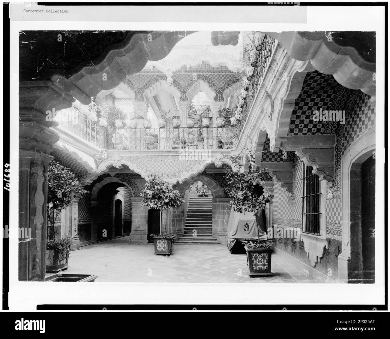 Interior of a rich man's home, Mexico. Frank and Frances Carpenter ...
