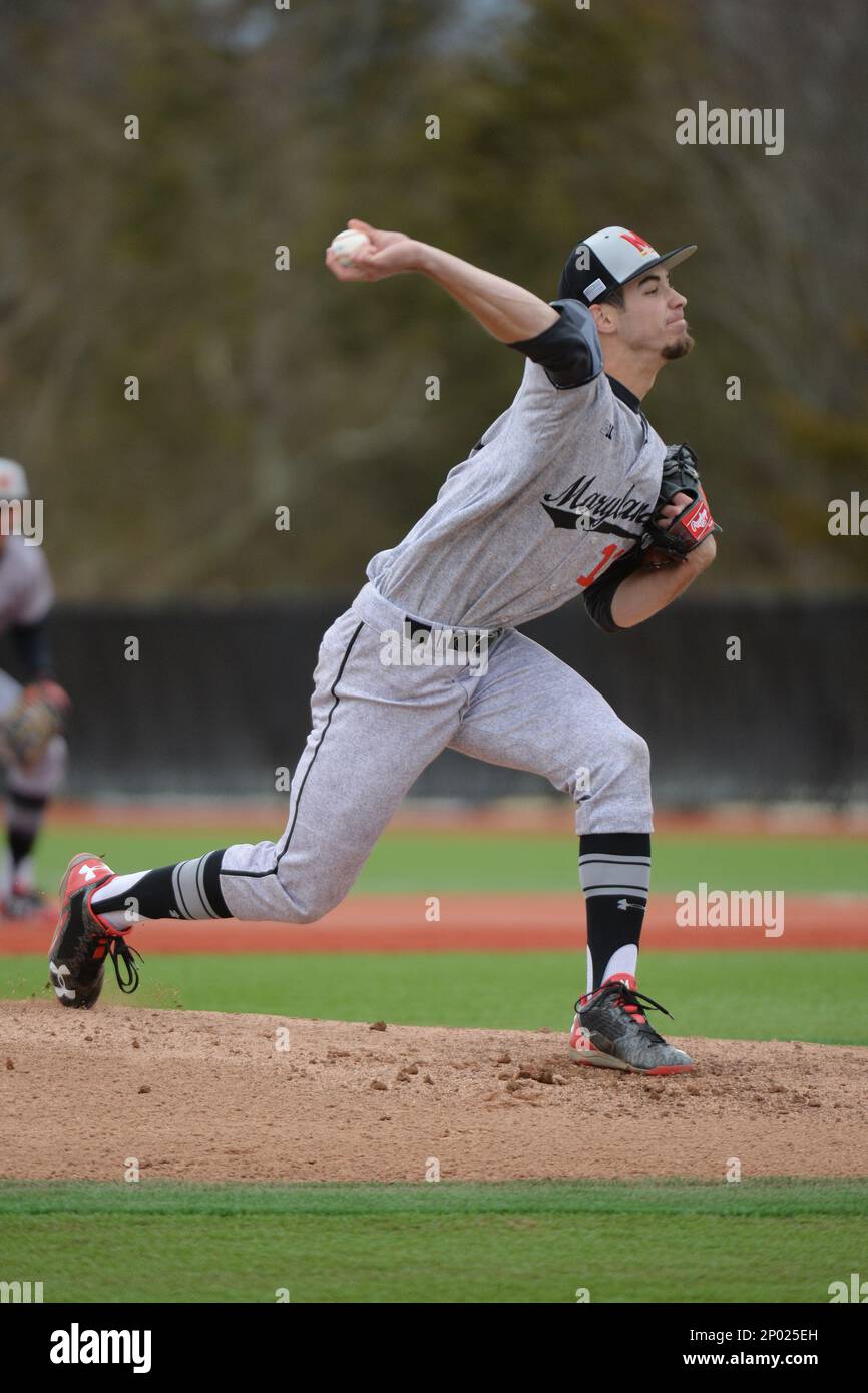 University of Maryland Terrapins pitcher Brian Shaffer (13) during game ...