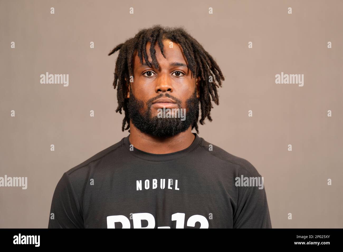Minnesota running back Mohamed Ibrahim poses for a portrait at the NFL ...