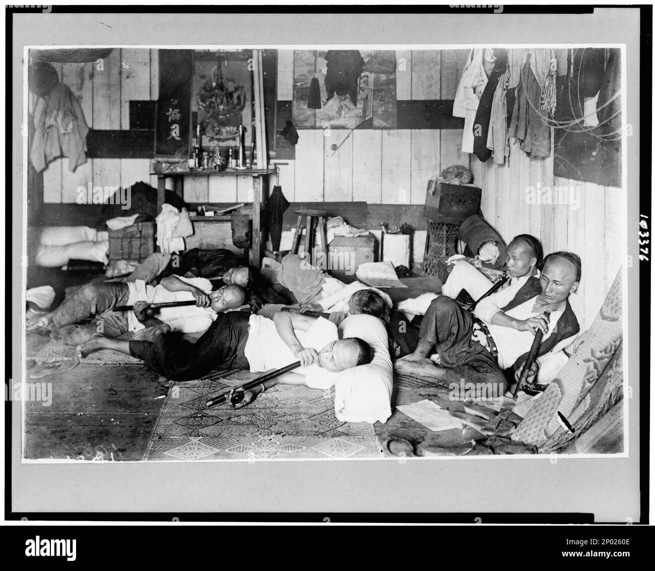 Opium den on Malinta Street, Manila, Philippine Islands. Frank and ...