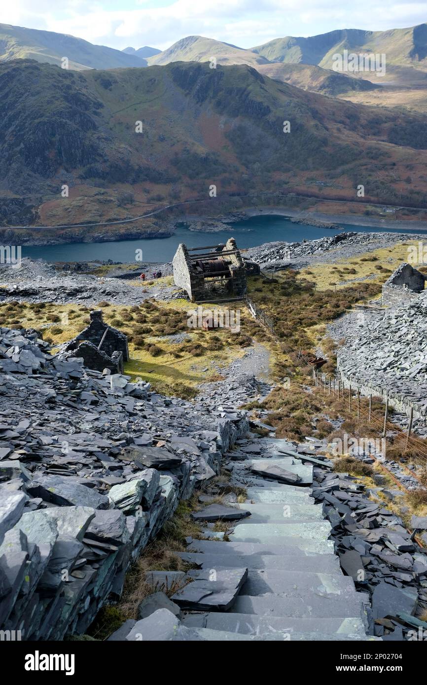 Dinowig Quarry in Snowdonia national park, Wales UK Stock Photo - Alamy