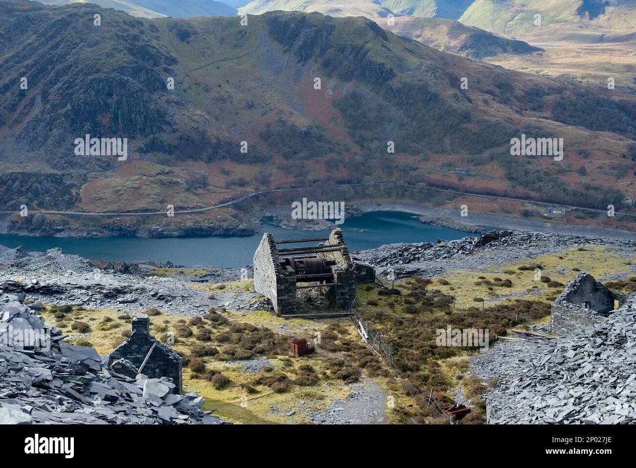 Dinowig Quarry in Snowdonia national park, Wales UK Stock Photo - Alamy