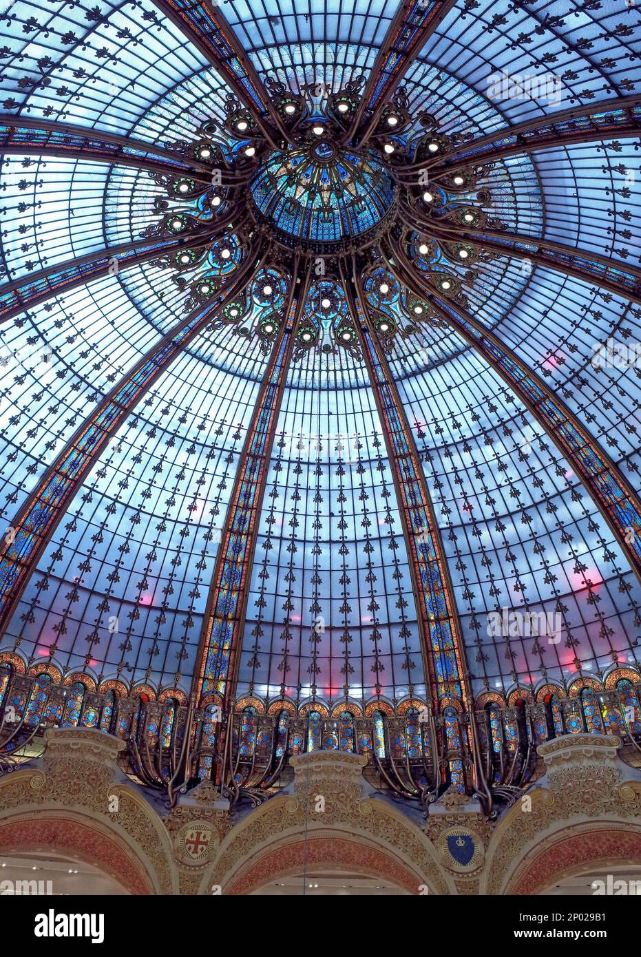 Galeries Lafayette, the famous department store in Paris, is located in ...