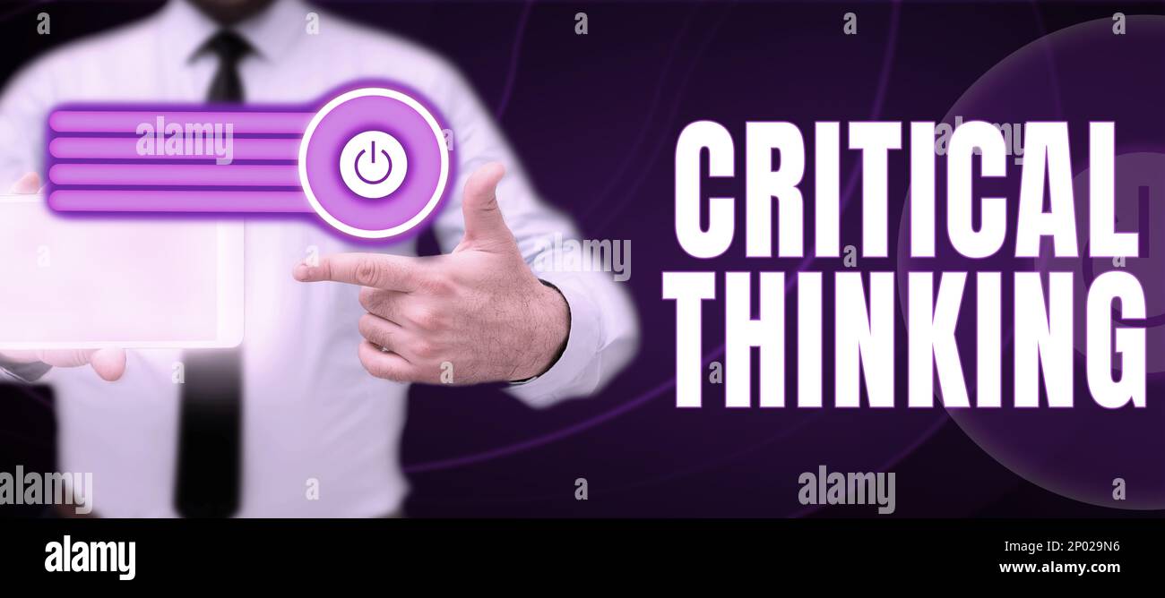Writing displaying text Critical Thinking. Business idea sequence of ...