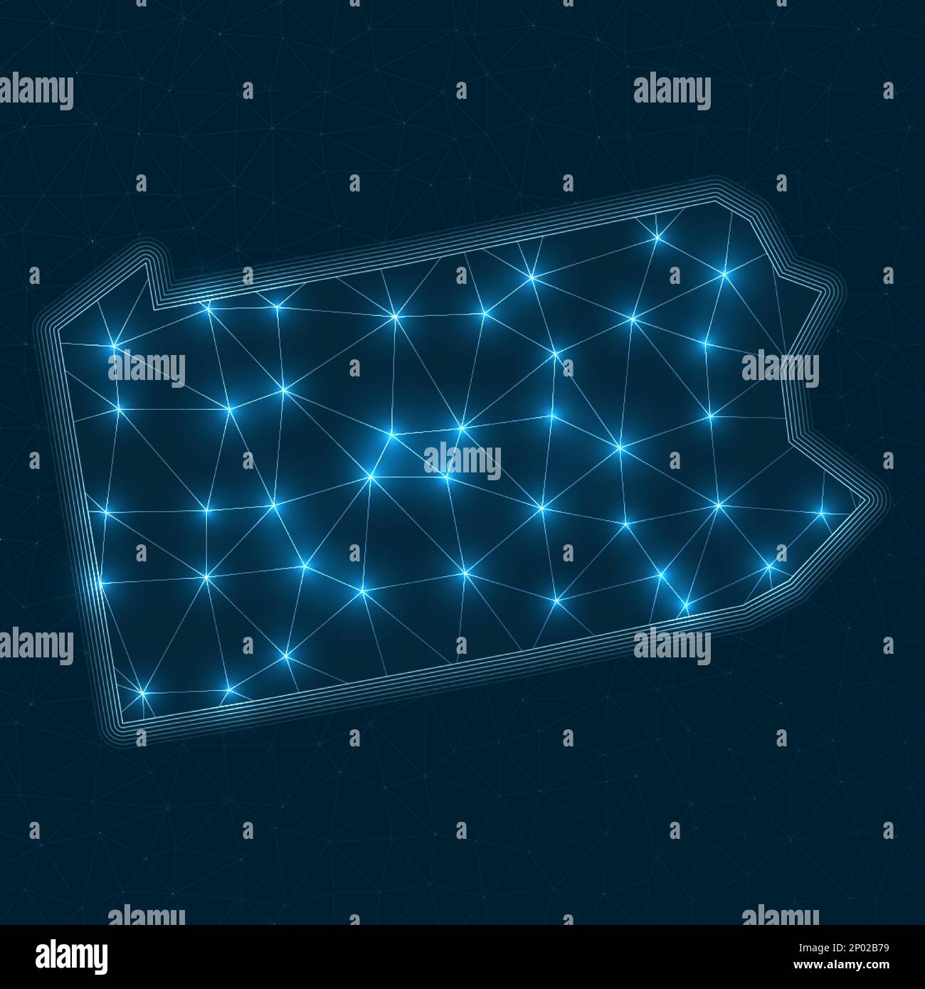 Graphic connections map usa hi-res stock photography and images - Alamy