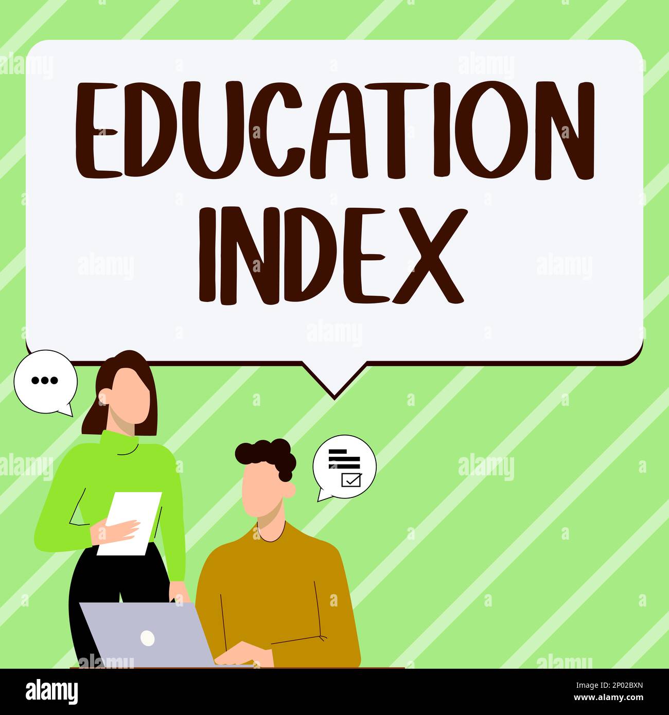 Writing displaying text Education Index. Business overview aiming to ...