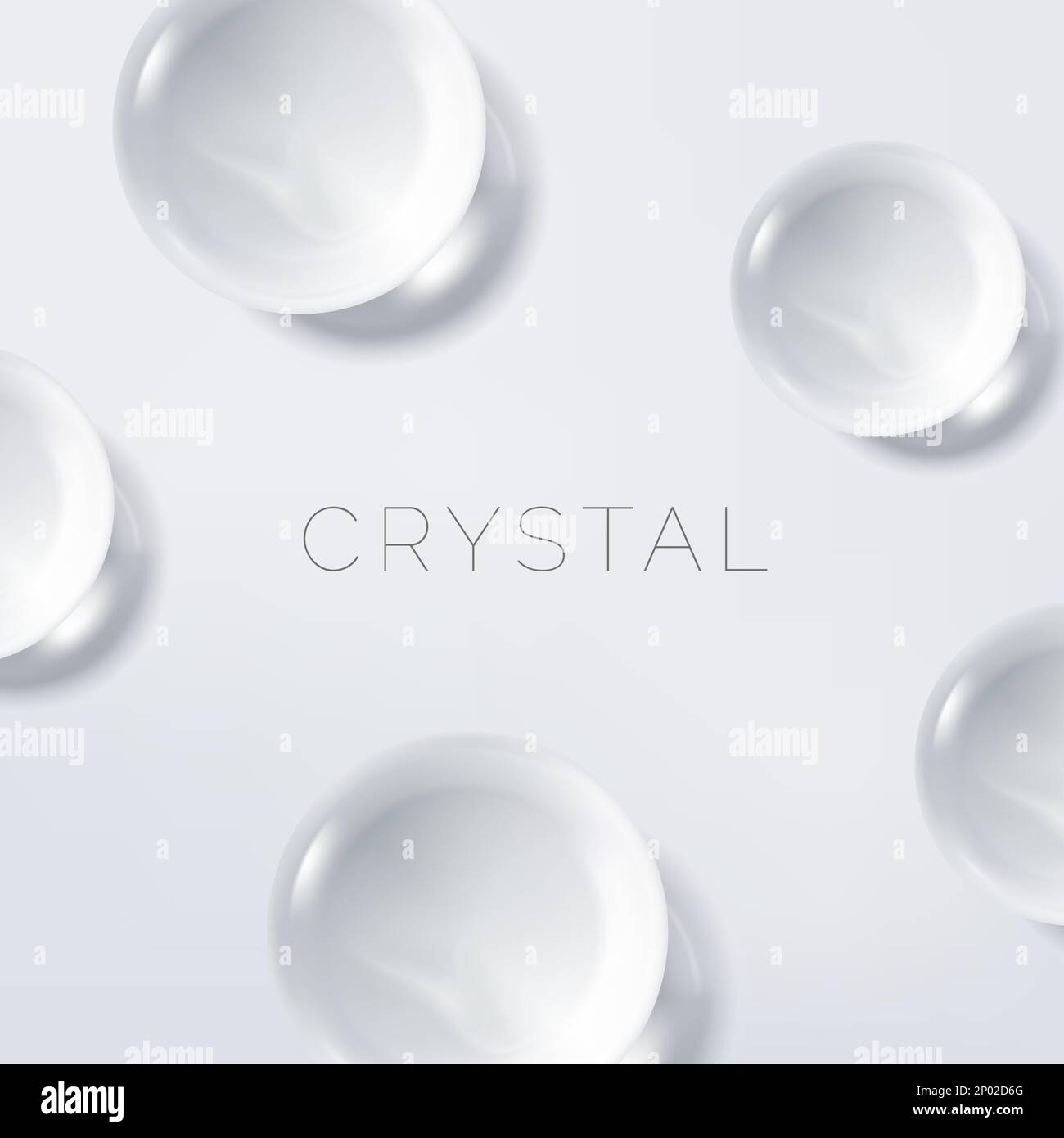 Vector Realistic Clear or White Crystal Sphere 3D illustration for ...