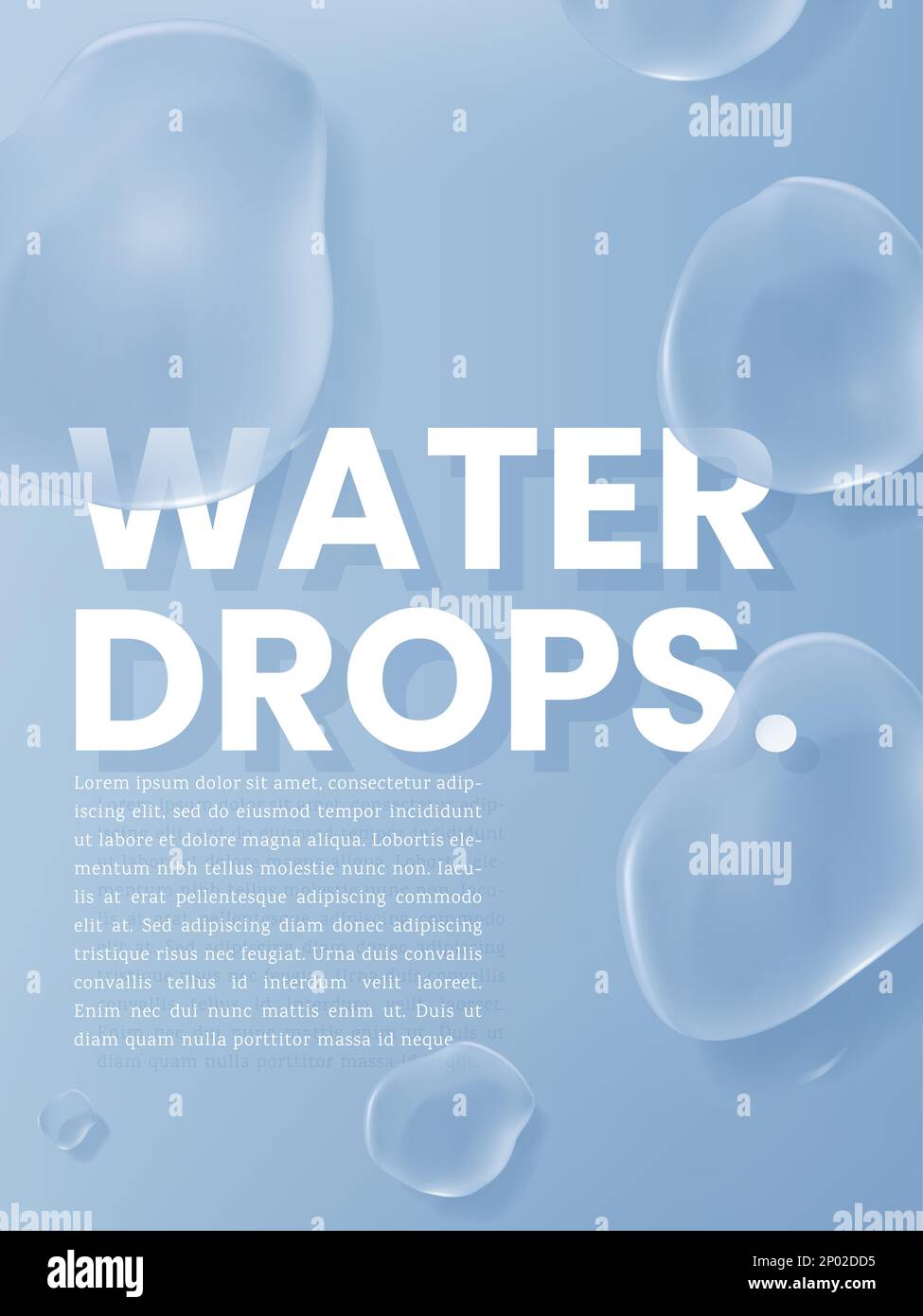 Vector Minimalist Abstract Water Drops Poster, Book Cover or ...