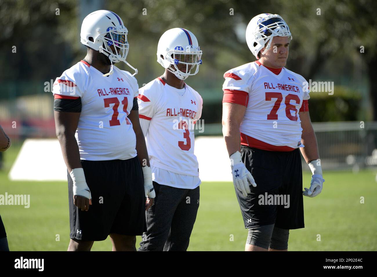 Team Highlight offensive tackle Calvin Ashley (71), receiver Jhamon ...