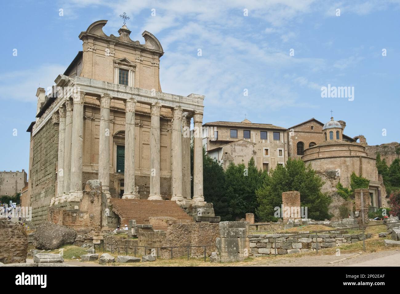 Temple of Antoninus and Faustina, Rome Stock Photo - Alamy