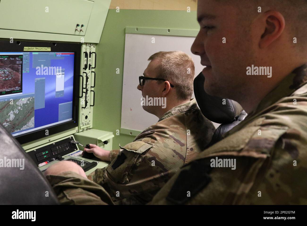 U.S. Army Spc. Hunter Seaborg, a UAS operator with Delta Company, 103rd ...
