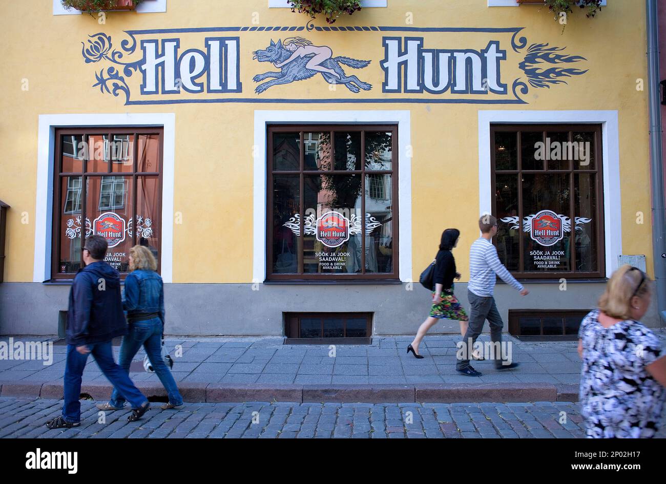 Hell Hunt Pub,in Pikk street,Tallinn,Estonia Stock Photo - Alamy