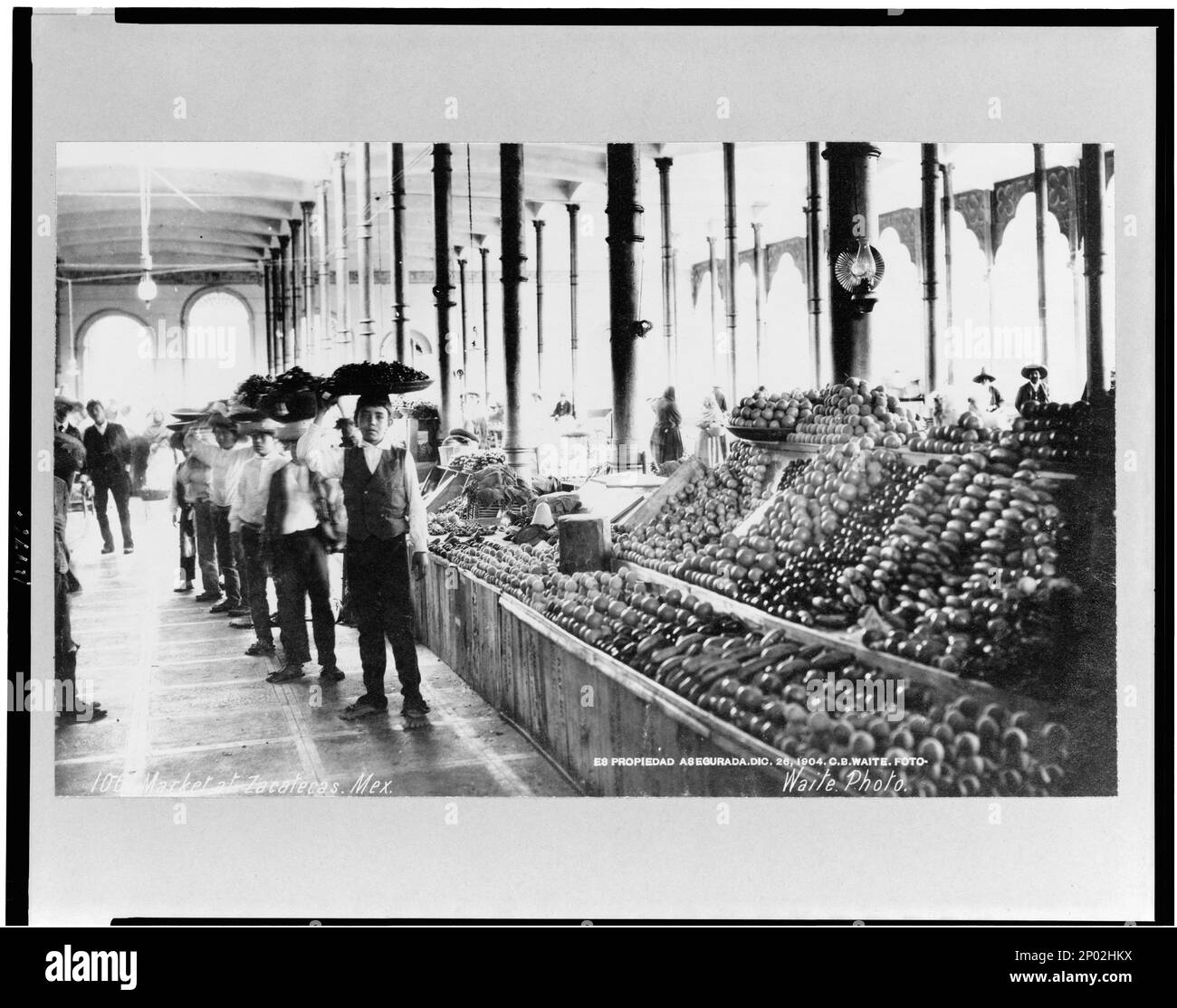 Interior of food market, Zacatecas, Mexico / Waite photo.. Frank and ...