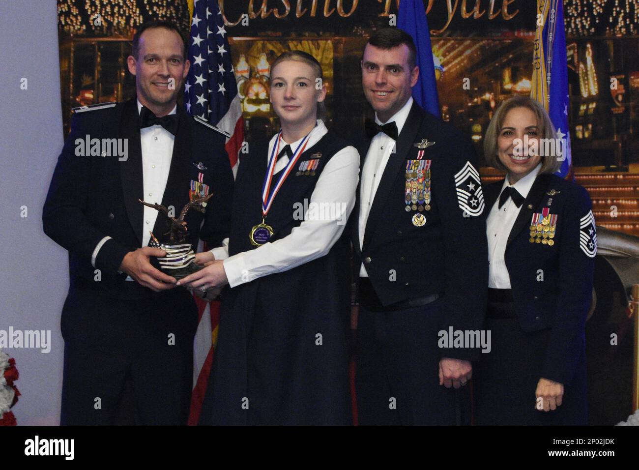 Col. Benjamin Harrison, 301st Fighter Wing commander, Chief Master Sgt ...