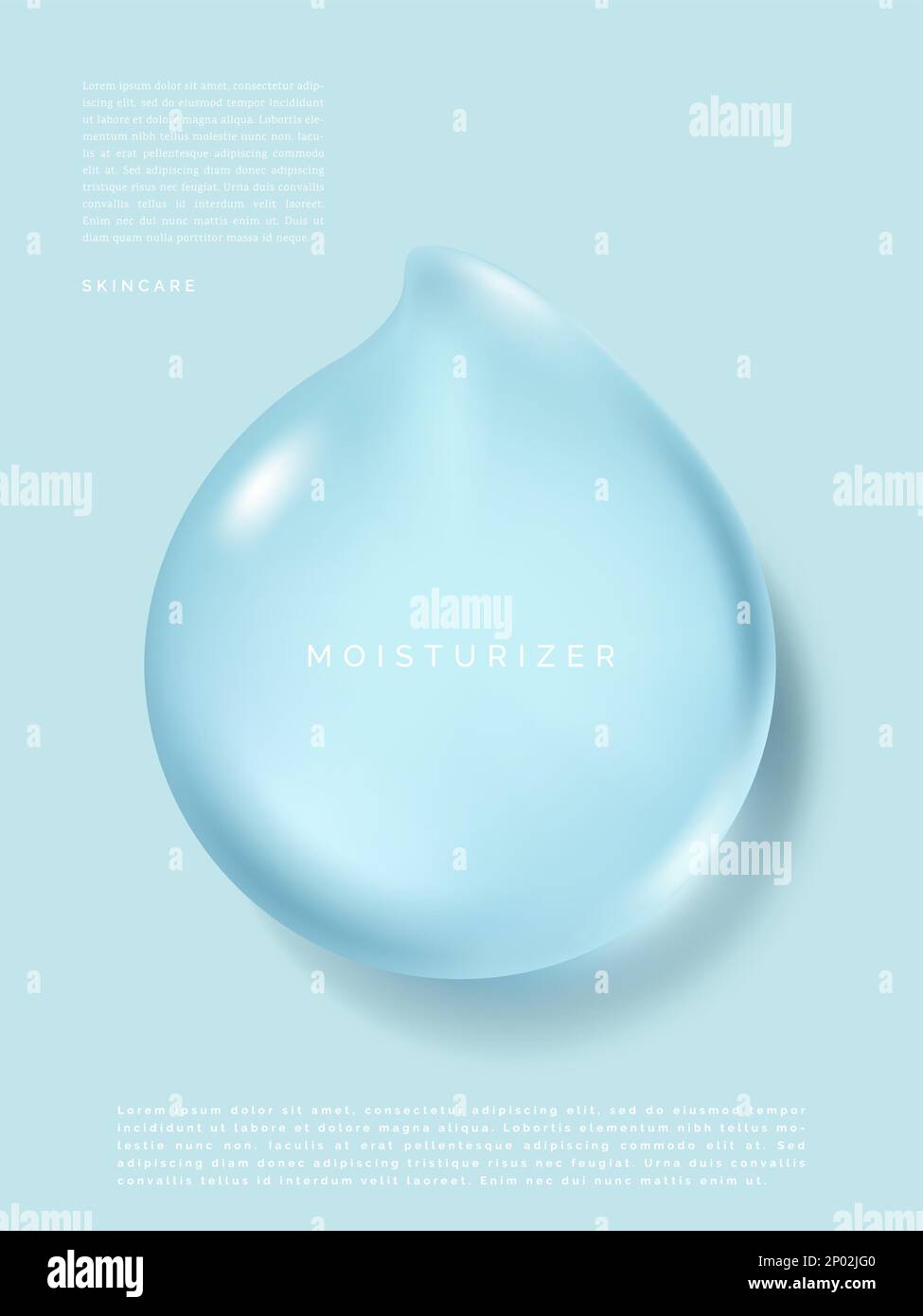 Vector 3D Illustration Minimalist Abstract Water Drops Poster, Book ...