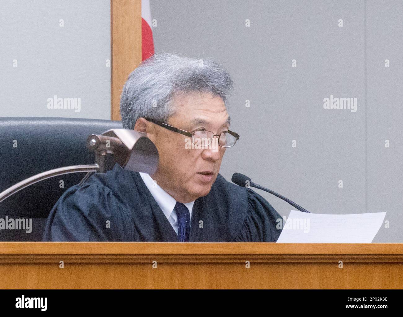 Judge Greg Nakamura speaks to Peter Kema Sr. in Hilo Circuit Court in ...