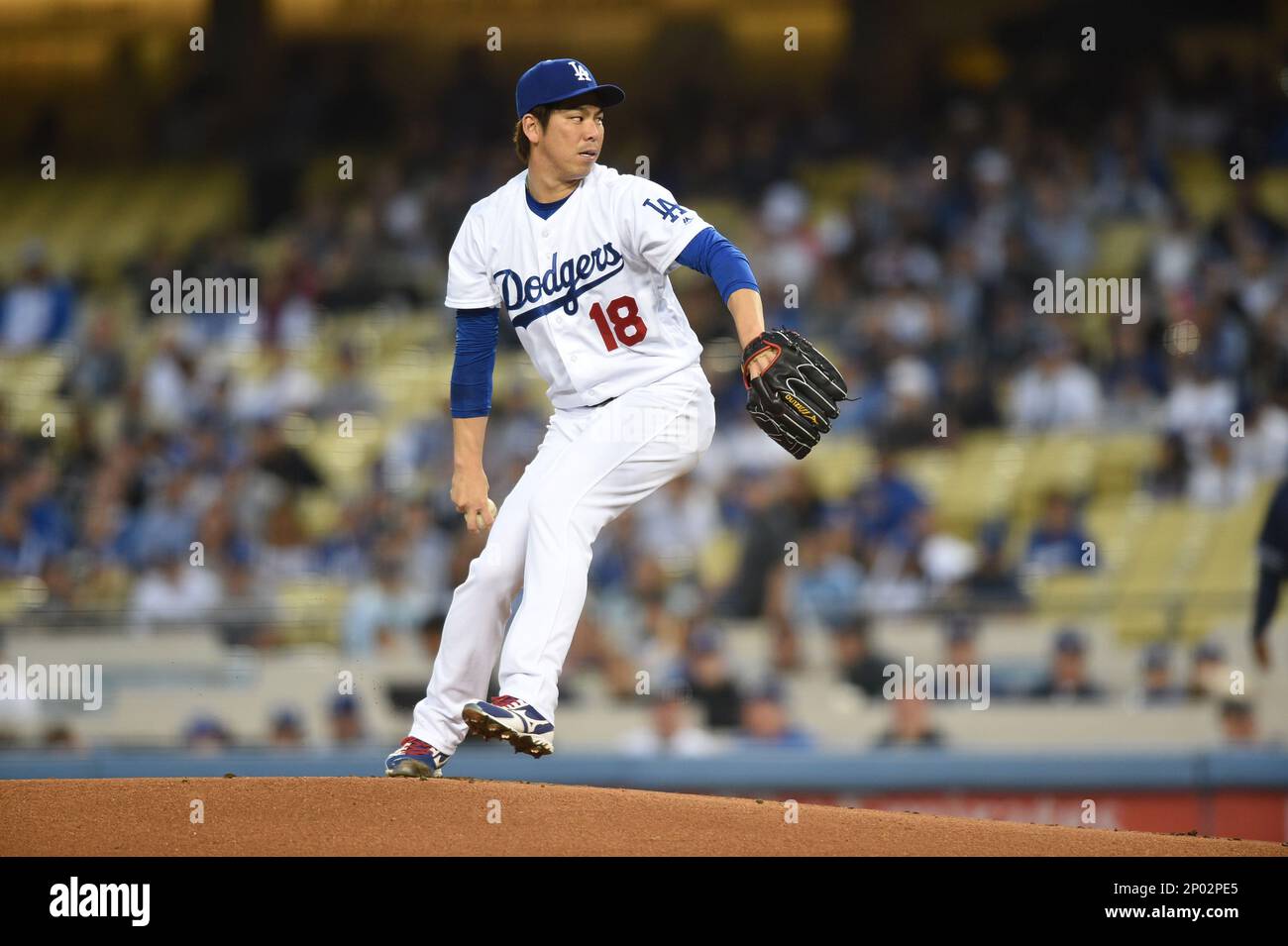 LOS ANGELES, CA - APRIL 04: Los Angeles Dodgers Starting pitcher Kenta ...