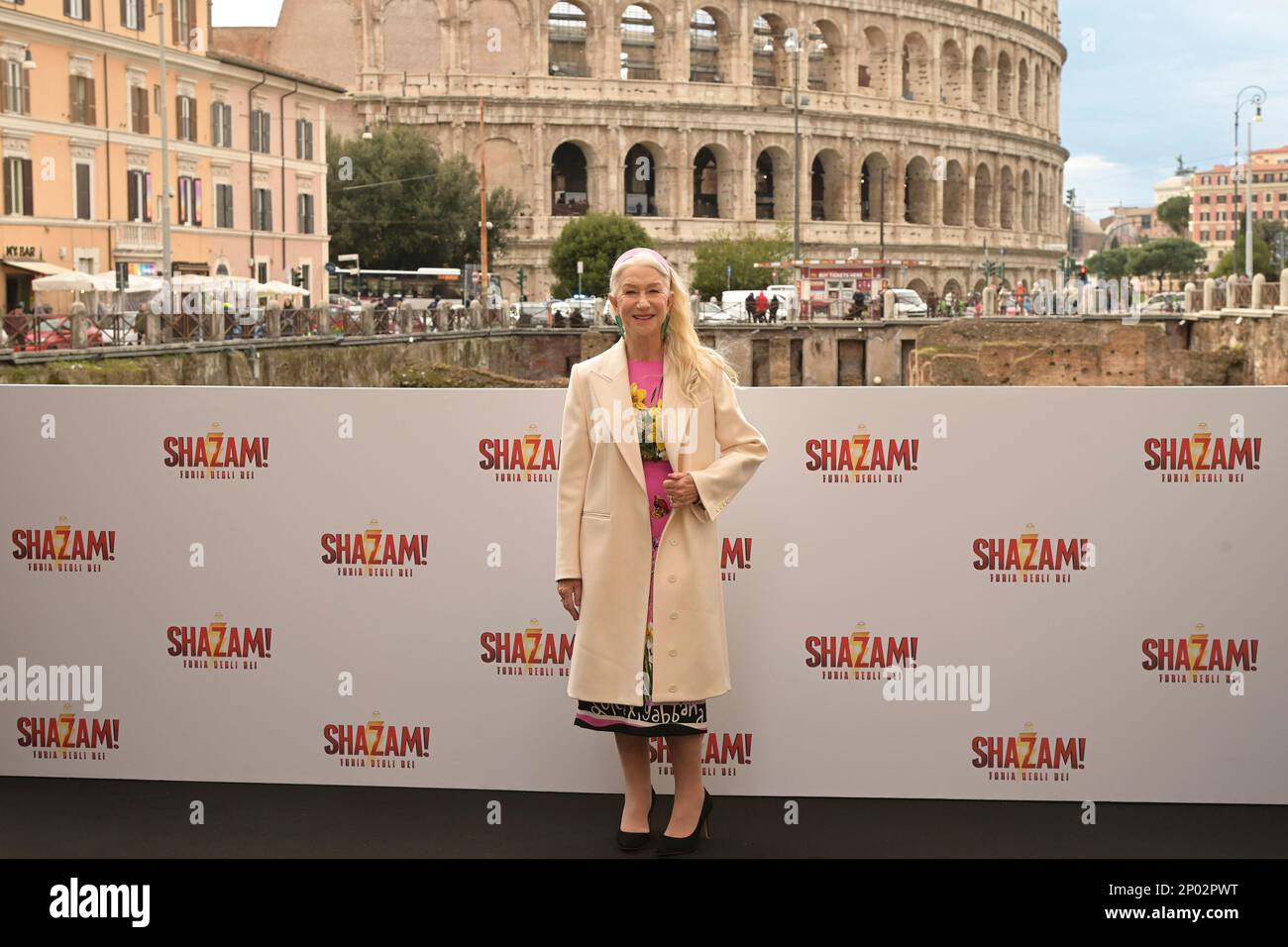 Helen Mirren attends the photocall of the movie "Shazam Furia degli Dei ...