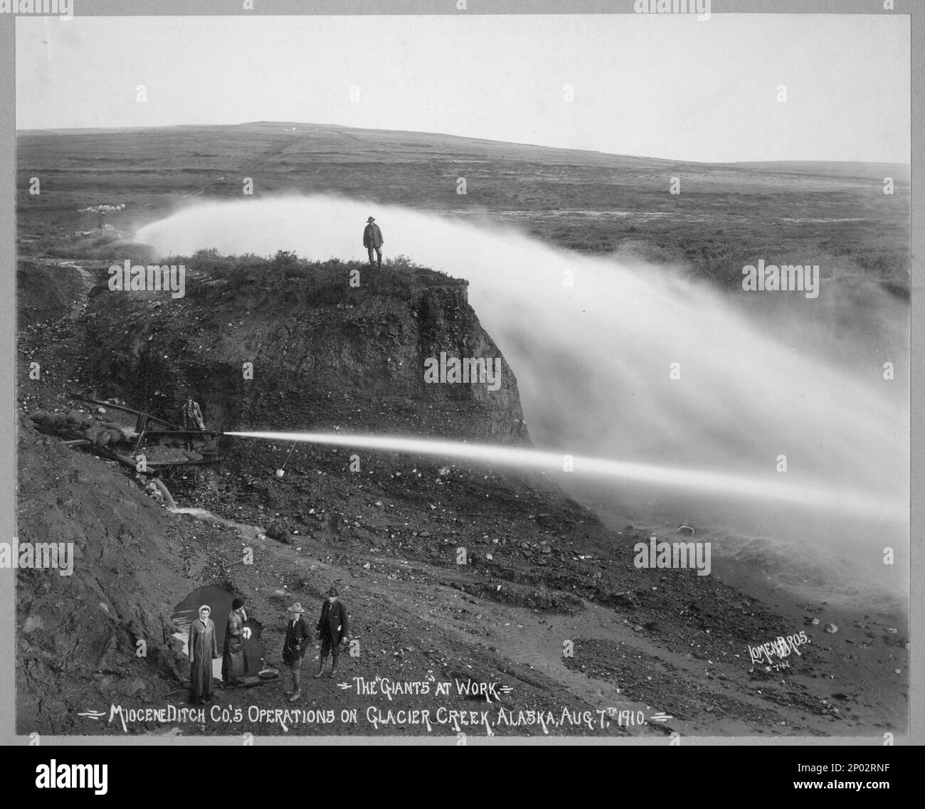 Miocene Ditch Company's mining operations on Glacier Creek , "Giants ...