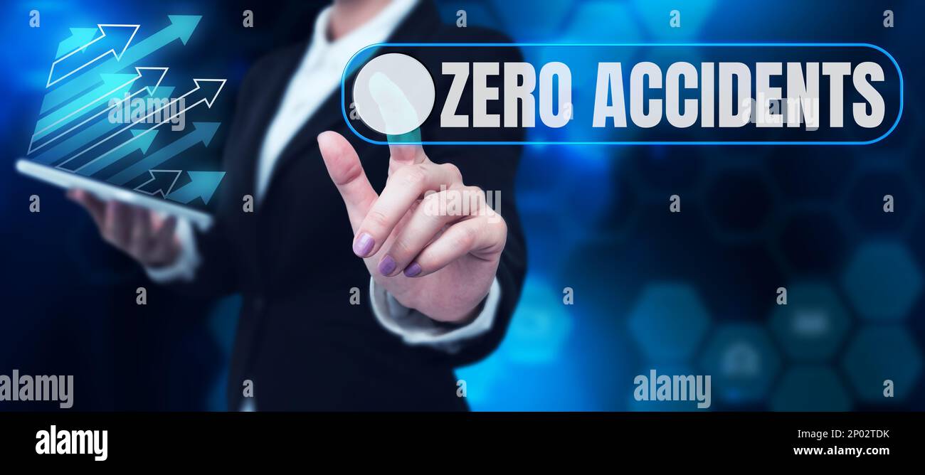 Conceptual display Zero Accidents. Word for important strategy for ...