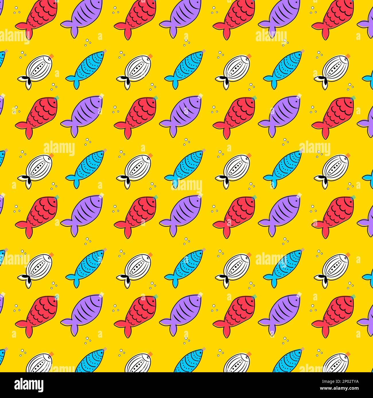 French April Fool's Day. Poisson d'avril. Color pattern with fish ...
