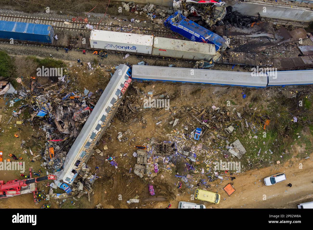 TTempi Valley, Greece - March 1, 2023: A tragic accident occurred in ...