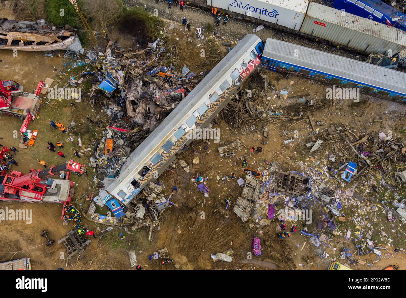 TTempi Valley, Greece - March 1, 2023: A tragic accident occurred in ...