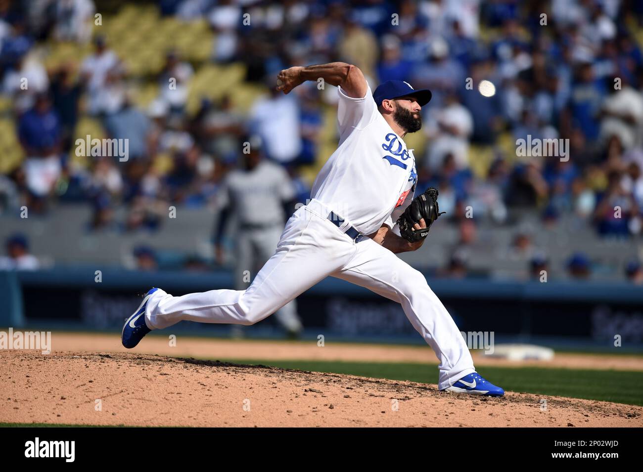 LOS ANGELES, CA - APRIL 03: Los Angeles Dodgers Pitcher Chris Hatcher ...