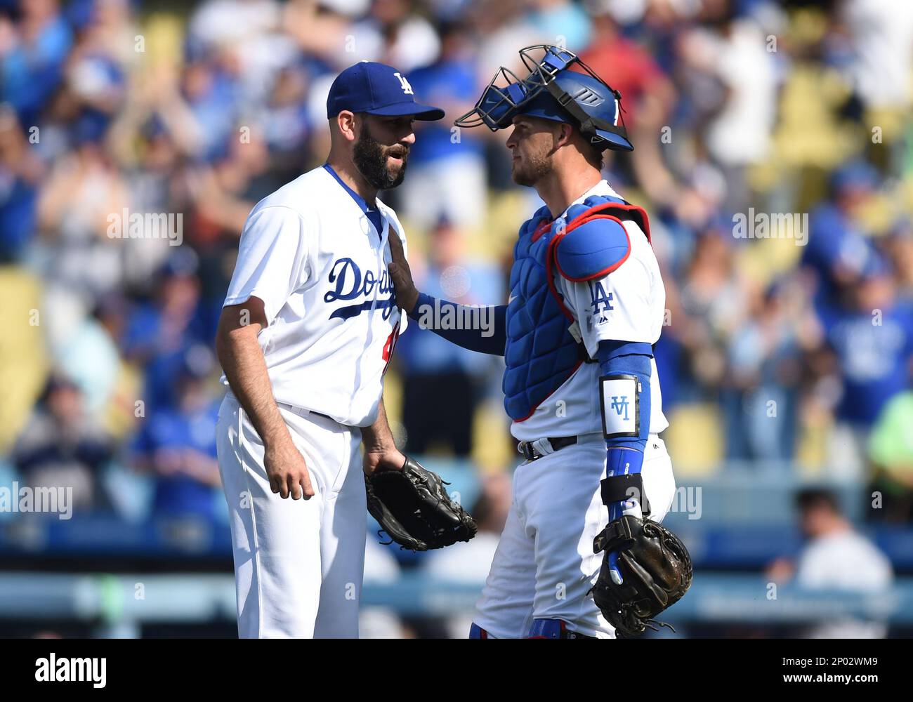 LOS ANGELES, CA - APRIL 03: Los Angeles Dodgers Pitcher Chris Hatcher ...