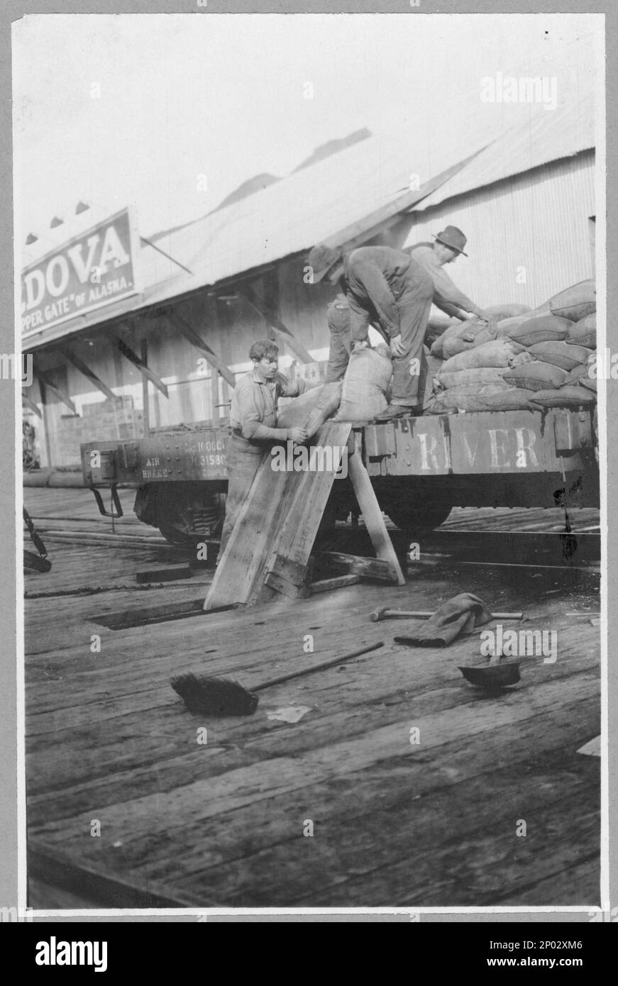 Loading copper on railroad car. Frank and Frances Carpenter collection ...