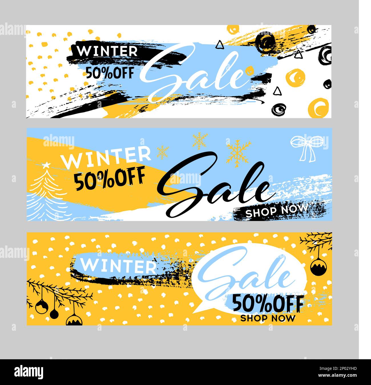Set of sale banners design. Vector illustration. Discount banner design ...