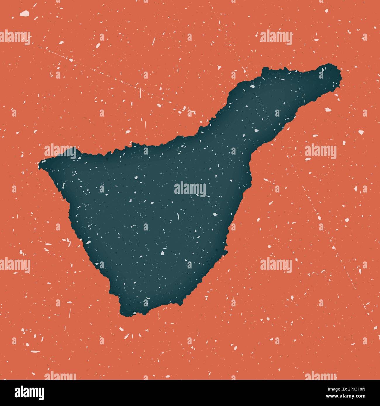 Tenerife vintage map. Grunge map of the island with distressed texture ...