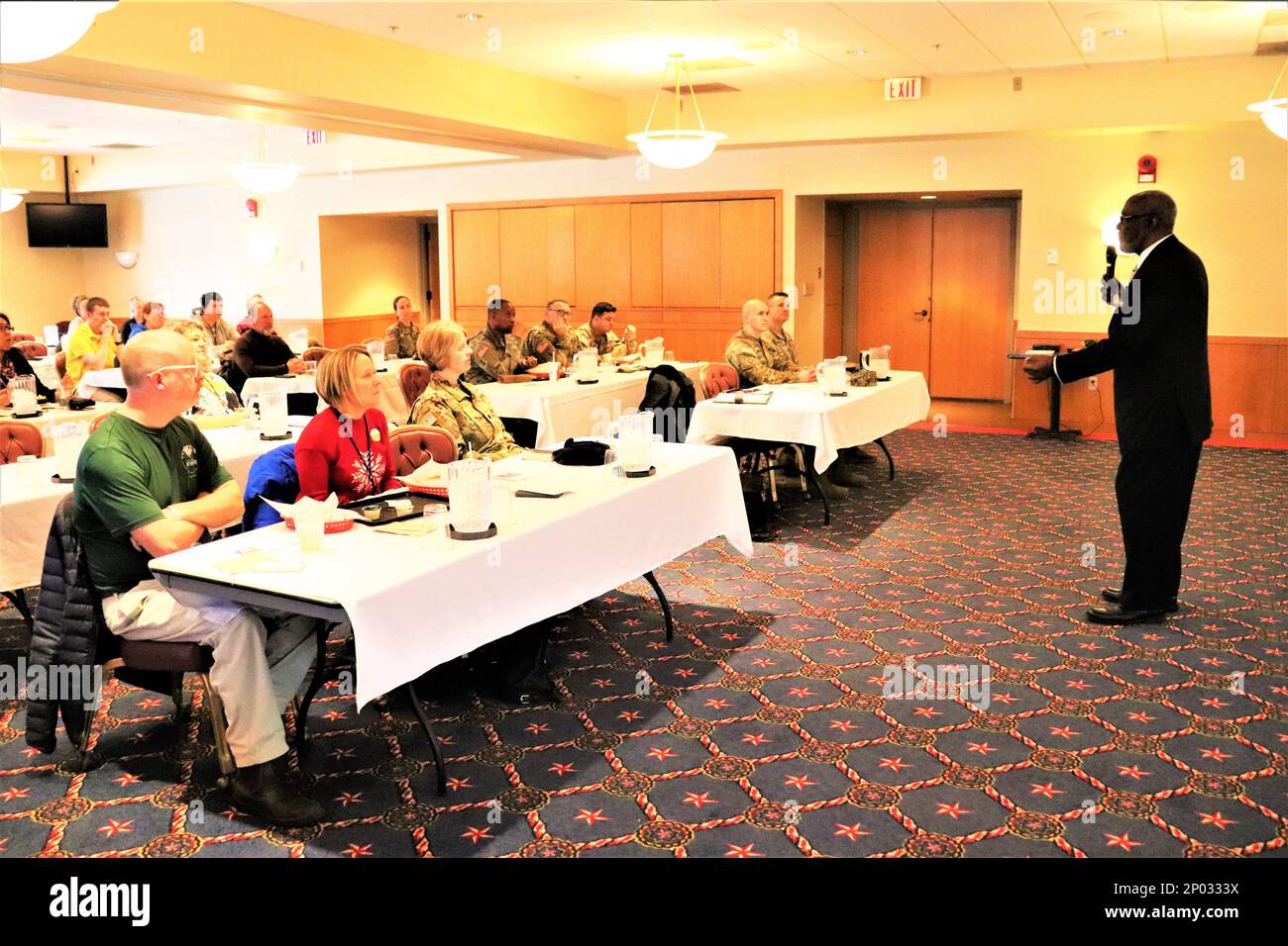Guest speaker Marcus Gentry gives his presentation about Martin Luther ...