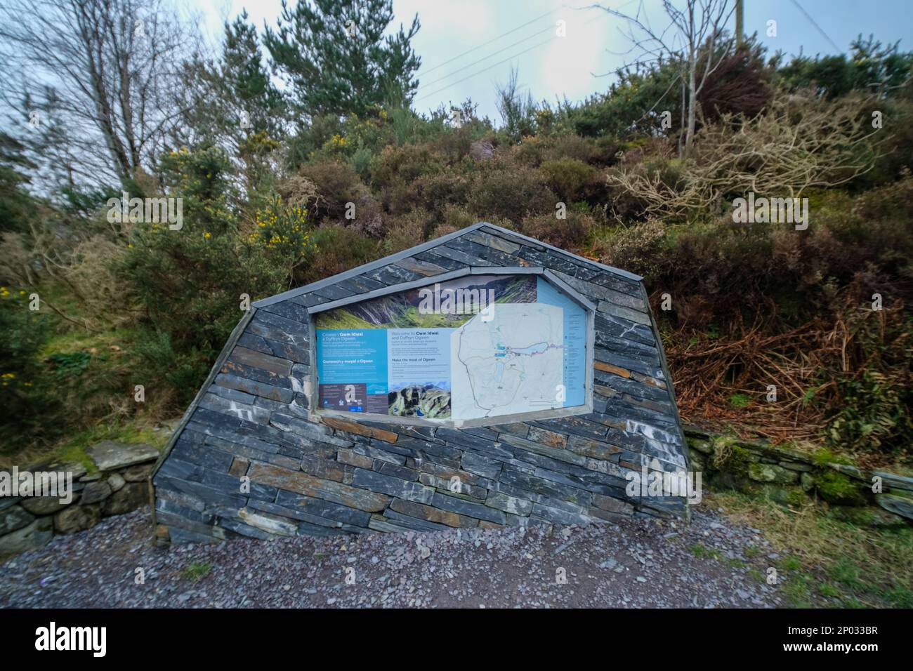 Snowdonia, Wales- February 2023: Cwm Idwal visitor Centre in the Ogwen ...