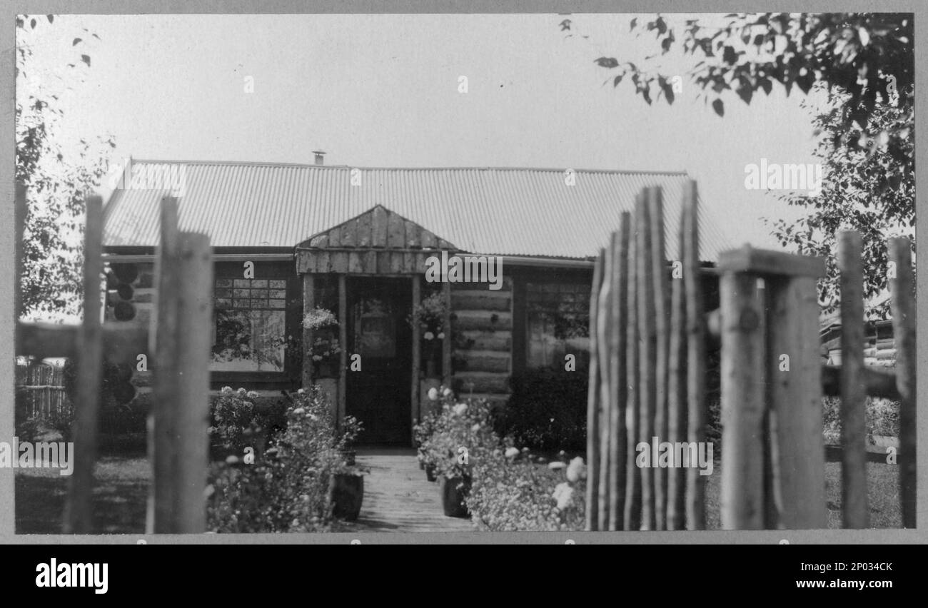 Log cabin. Frank and Frances Carpenter collection , Gift; Mrs. W ...