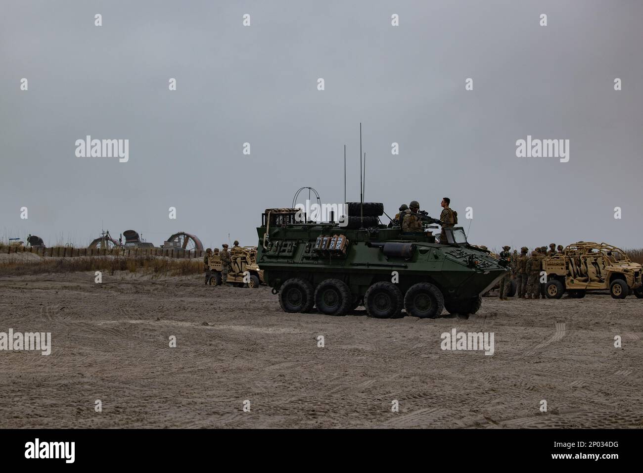 U.S. Marine Corps Light Armored Vehicles assigned to the Battalion ...