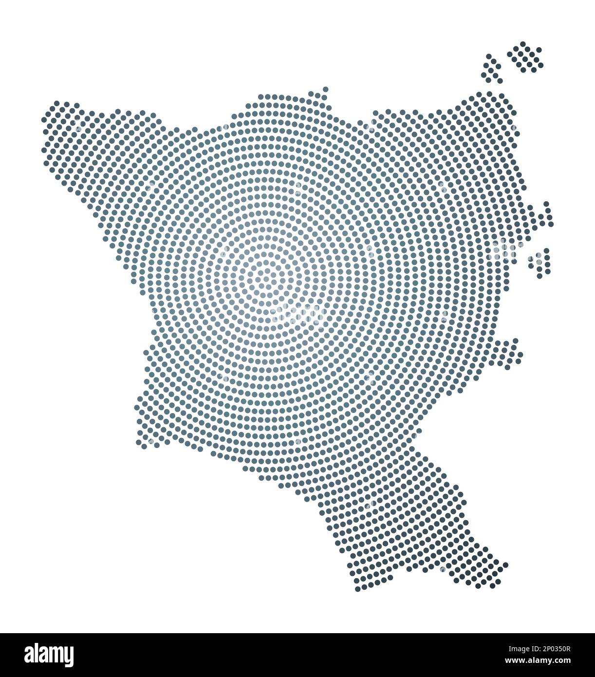 Green Island, Taiwan dotted map. Digital style shape of Green Island ...