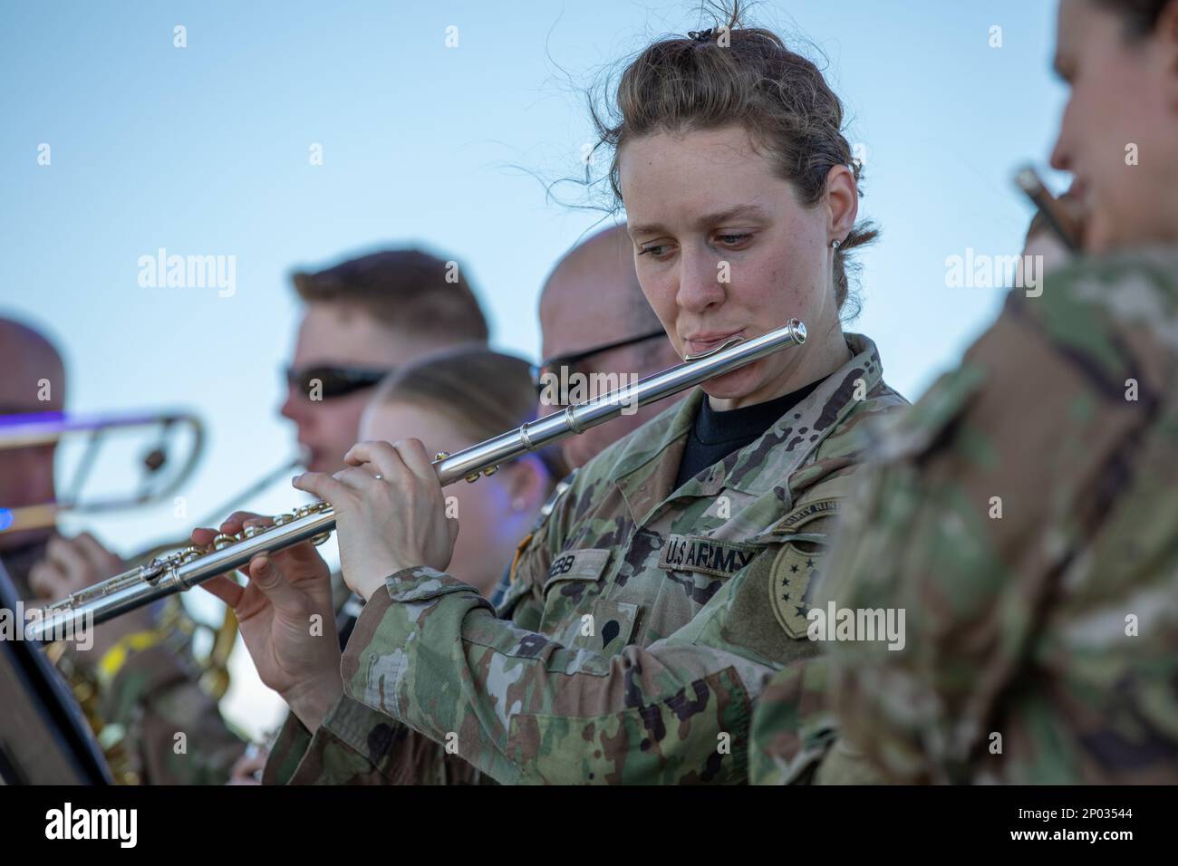Spc. Taylor Webb, flutist, 39th Army Band, New Hampshire Army National ...