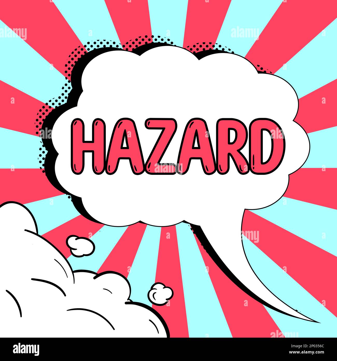 Hand writing sign Hazard. Concept meaning account or statement ...