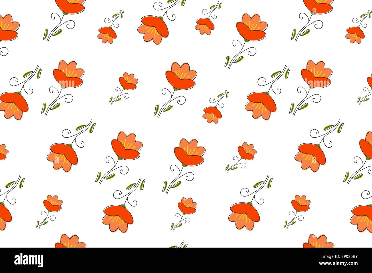 flower pattern, repeating poppy flower pattern. Flowers concept. Vector ...