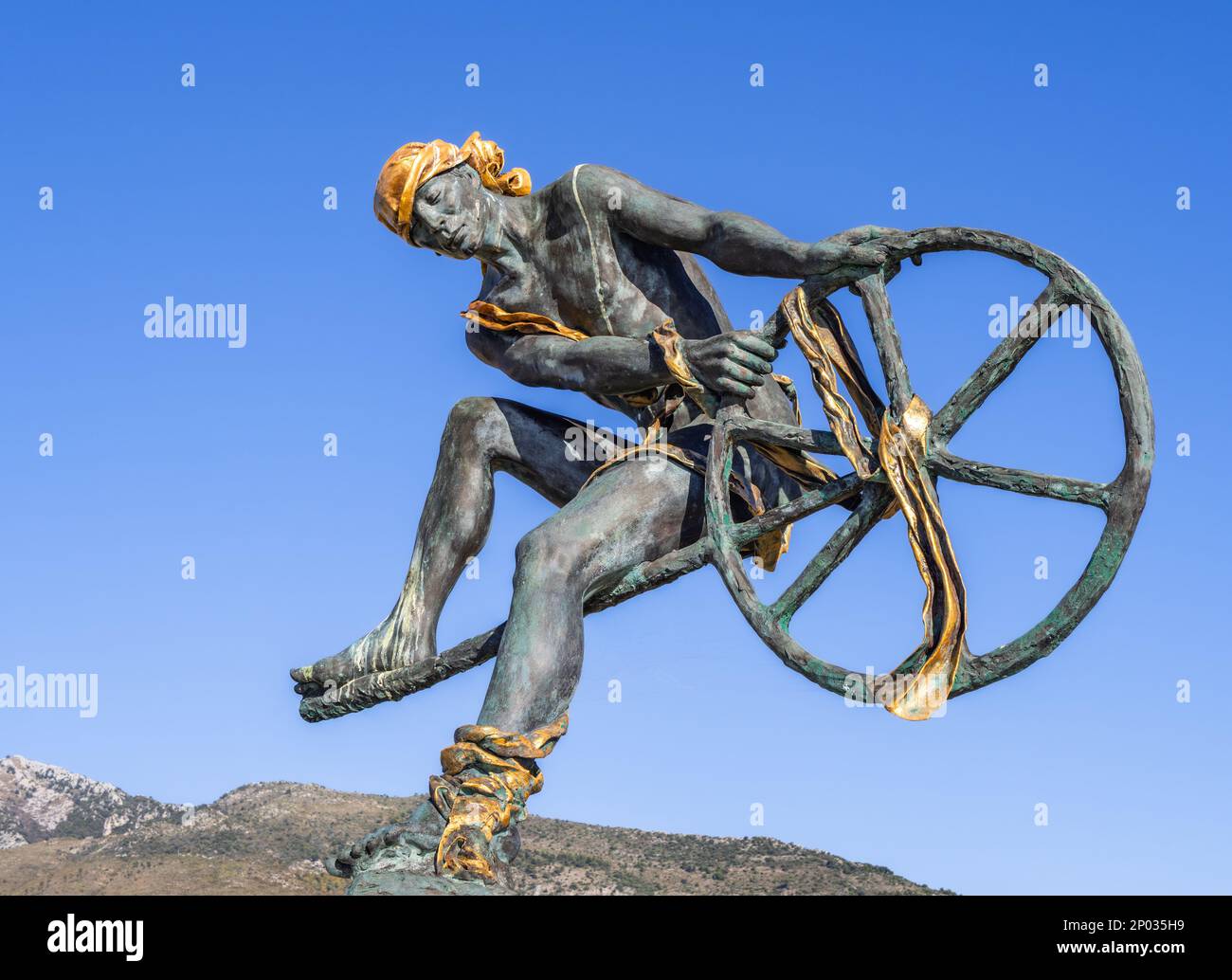 Menton, France - June 30, 2018: Sculpture of Ulysses by Anna Chromy at ...
