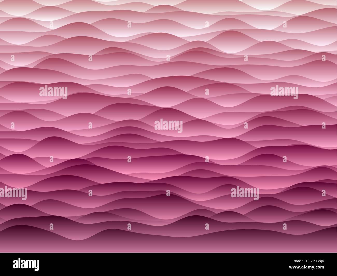 Abstract curves background. Smooth curves with gradients in dark pink colors. Captivating vector ...