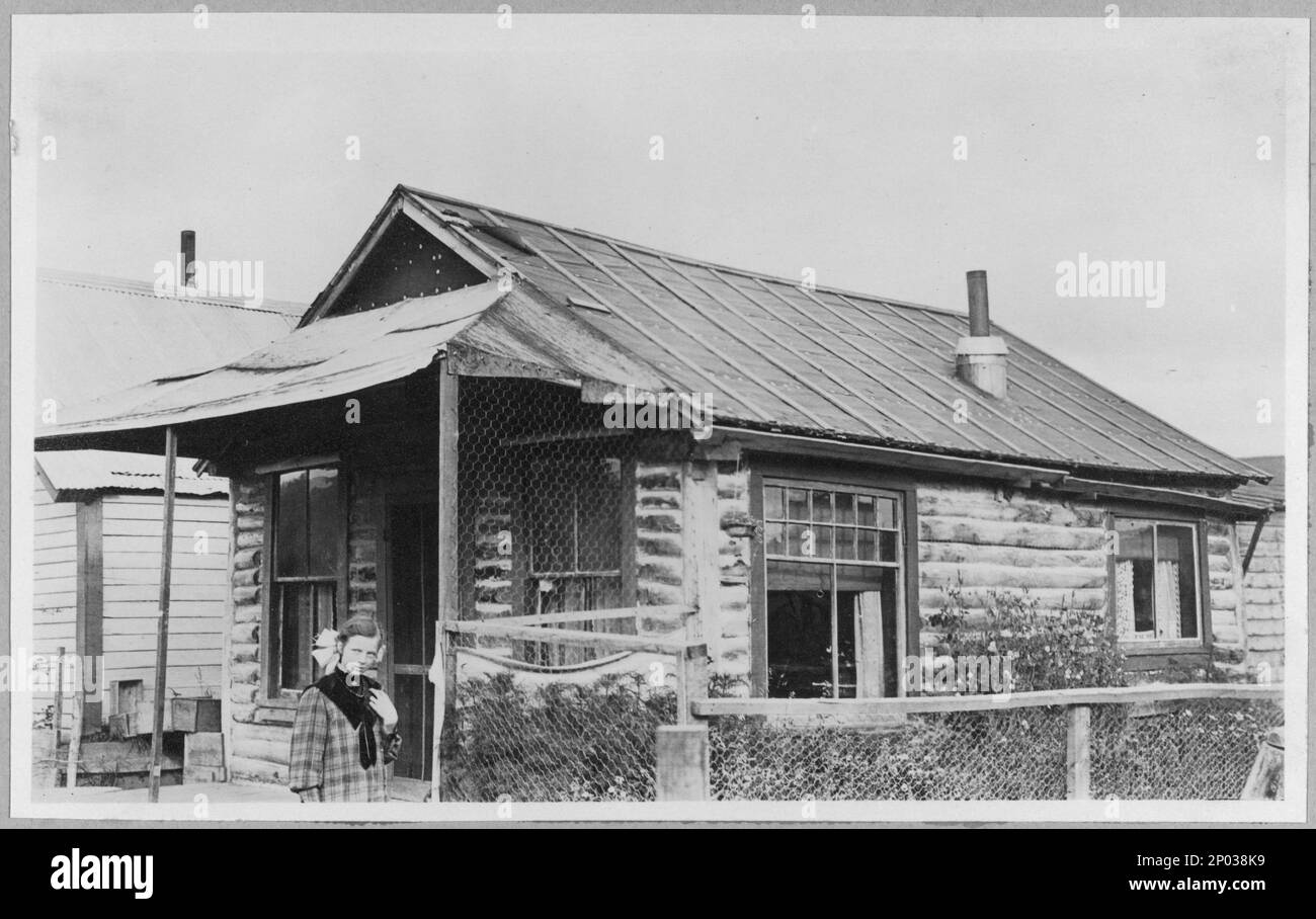 Log cabin. Frank and Frances Carpenter collection , Gift; Mrs. W. Chapin Huntington; 1951, Log ...