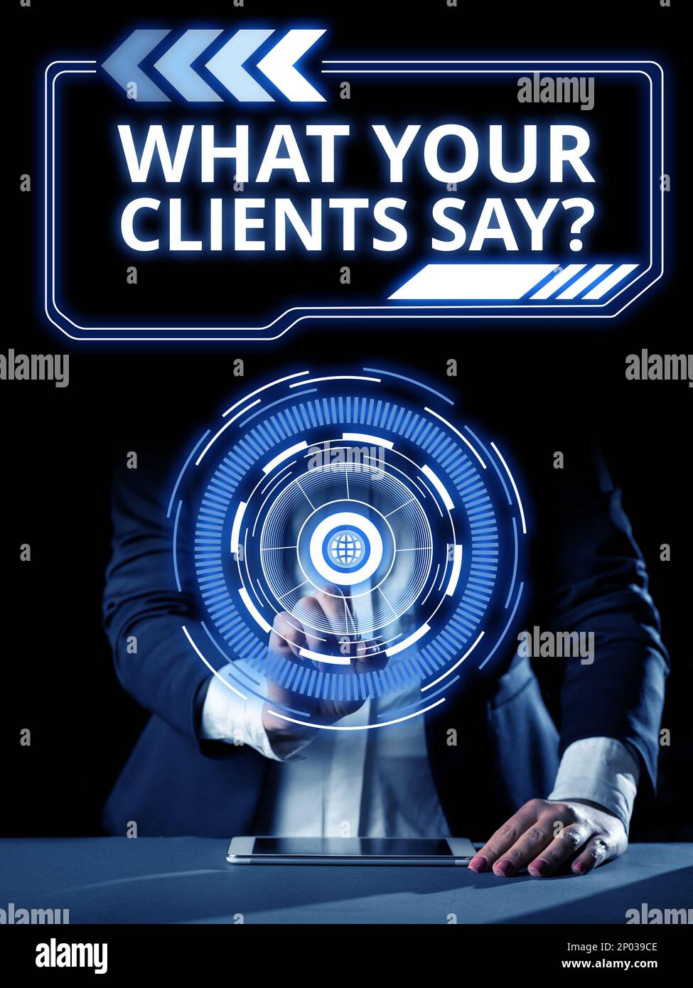 Hand writing sign What Your Clients Say. Business concept expression of ...
