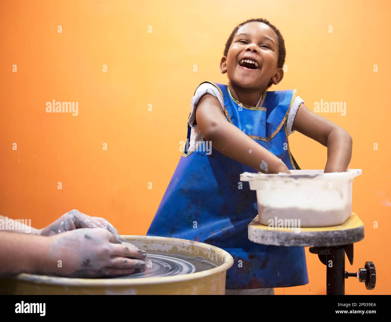 Mika Thomas, 5, from Forest Hills, reacts as she rinses her hands in a ...