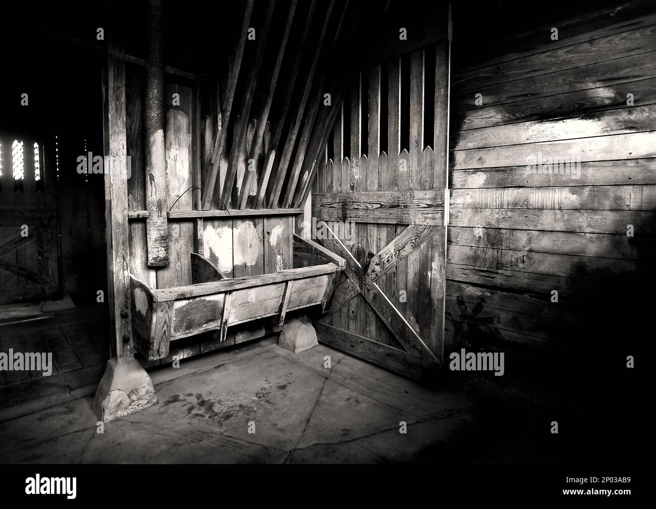 The interior of a historic carriage house in Texas Stock Photo - Alamy