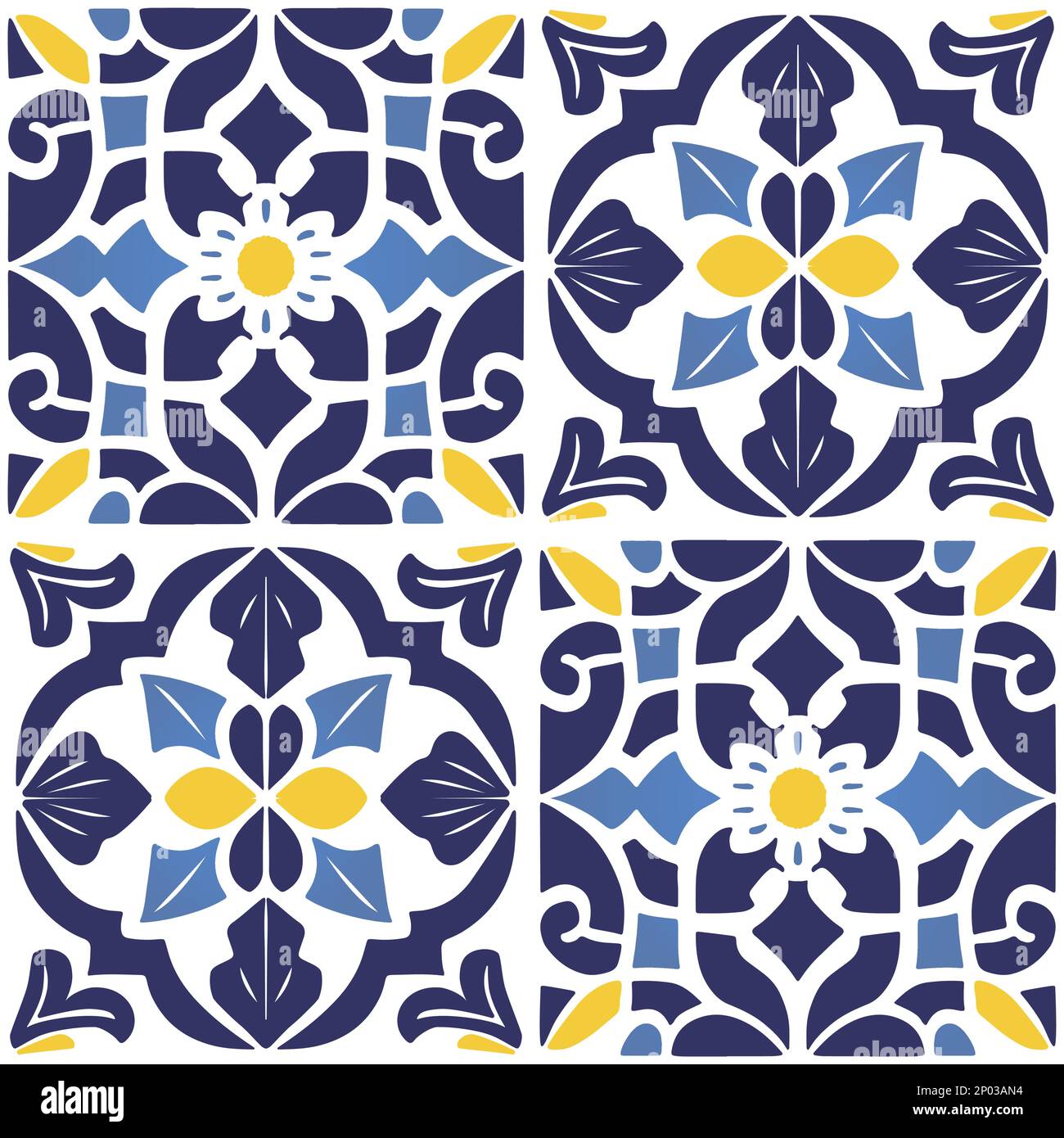Vector Retro or Traditional Portuguese or Moroccan Style Flooring Tiles ...