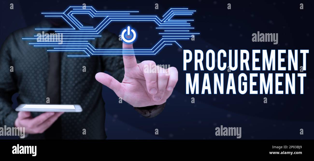 Conceptual display Procurement Management. Business overview buying ...