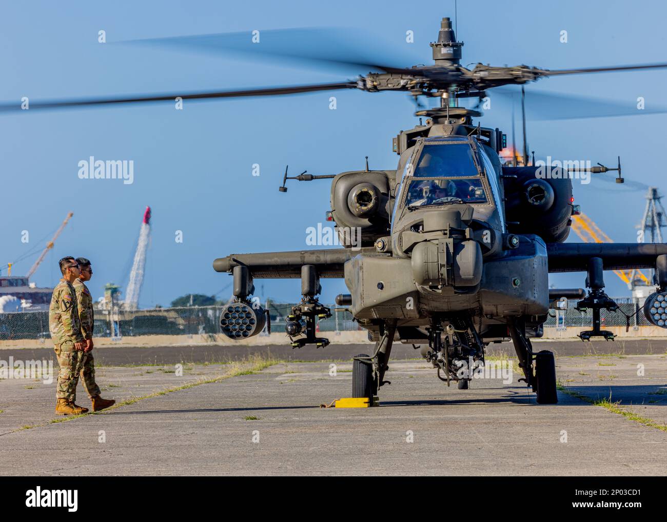 Soldiers assigned to the 25th Infantry Division prepare to ship AH-64 ...