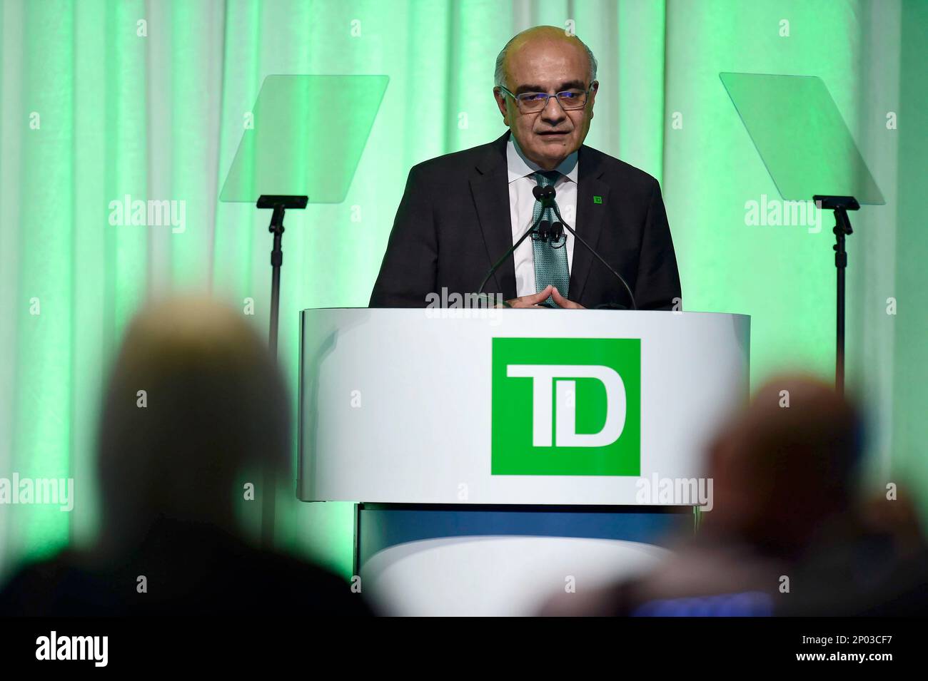 TD Bank Group President and CEO Bharat Masrani speaks at the TD Bank ...